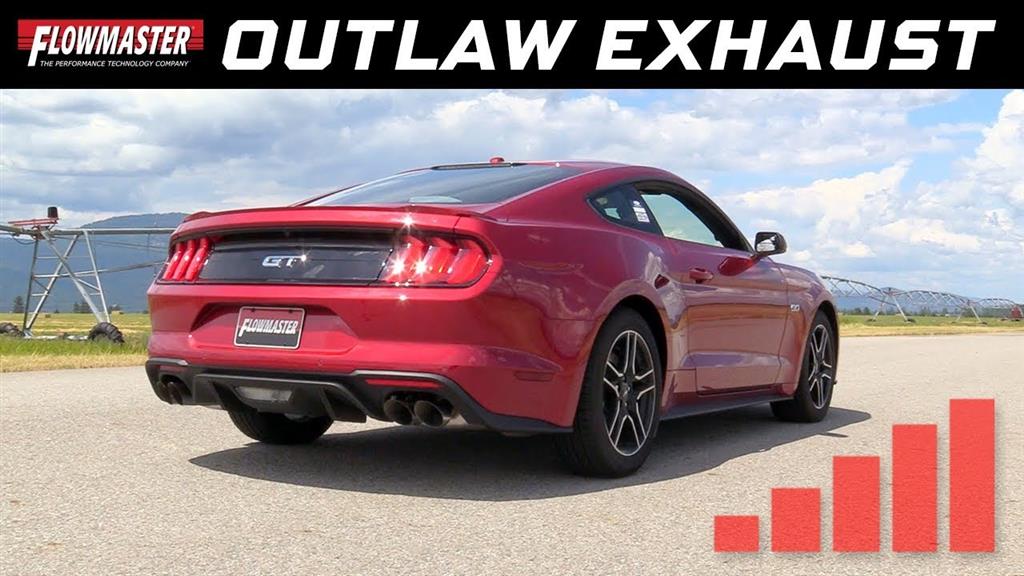 2018-2023 Flowmaster Mustang Outlaw Axleback Exhaust - Black Tips