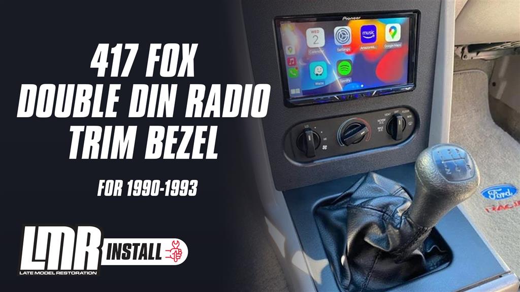 417 Fox Mustang Double DIN Radio Trim Bezel - HVAC Relocation (90-93)