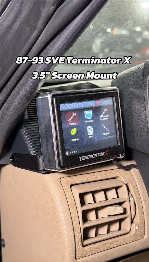 SVE Mustang Aluminum Mount For Holley Terminator X 3.5" Touchscreen (87-93)